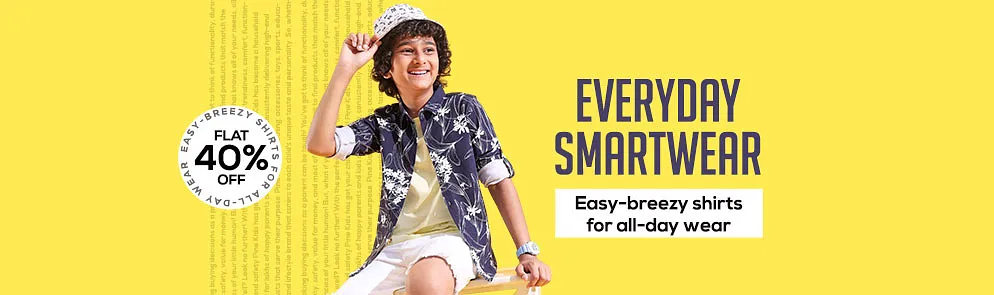 Everyday Smartwear | Up To 14Y Easy-breezy shirts for all-day wear Online Shopping at FirstCry.com