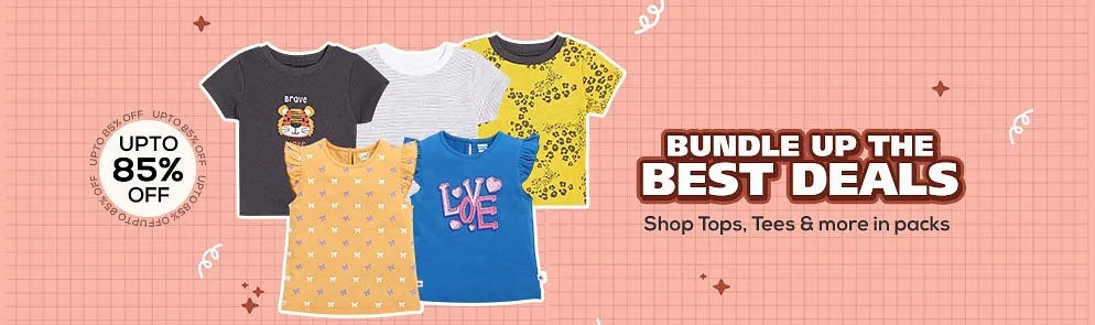 Bundle Up the Best Deals | Up To 14Y Shop Tops, Tees & more in packs ...