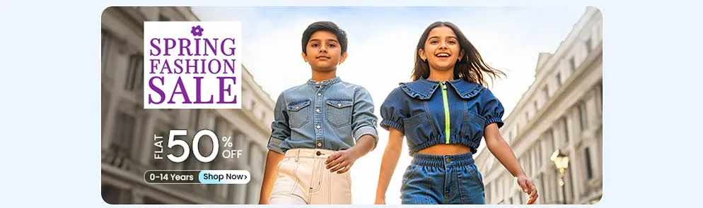 Spring Fashion Sale Flat 50% off Online Shopping at FirstCry.com