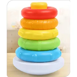 Babyhug Premium 5 Colorful Stacking Rings| Junior Plastic Stack Up ...