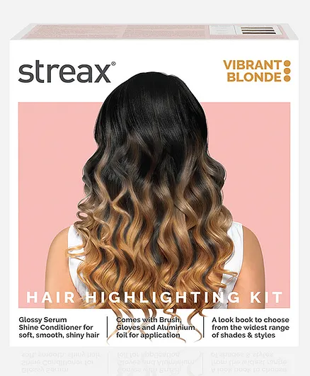 Streax Ultralights Hair Colour Highlight Kit 180 g Vibrant Blonde Online in India Buy at Best Price from FirstCry 17527890