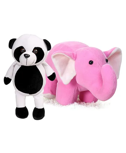 Buy Play Toons Elephant Soft Toy Pink - Height 25 cm & Play Toons Panda ...