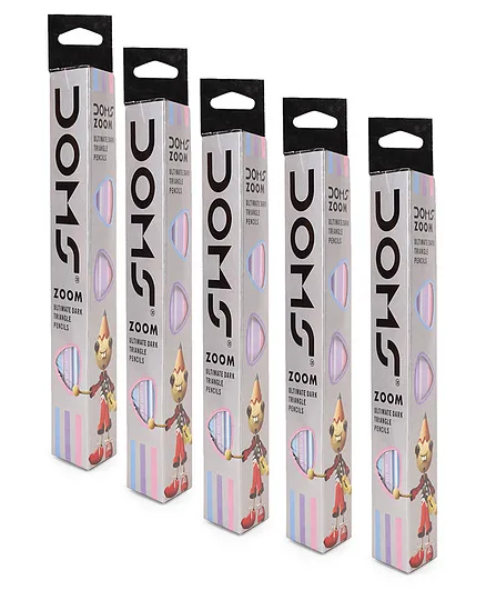 Buy Doms 10 Zoom Triangle Pencil Set With Eraser & Sharpener ...