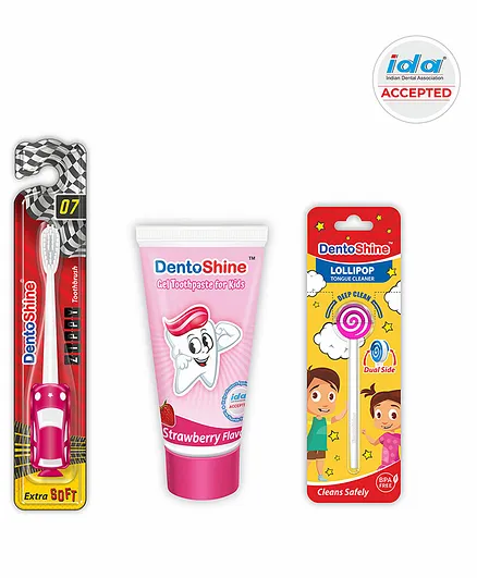 Buy DentoShine Oral Care Combo Ages 3- (ZIPPY Toothbrush for Kids ...