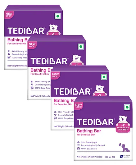 Buy Tedibar Moisturising Baby Bar (Pack of 4) Online at FirstCry.com