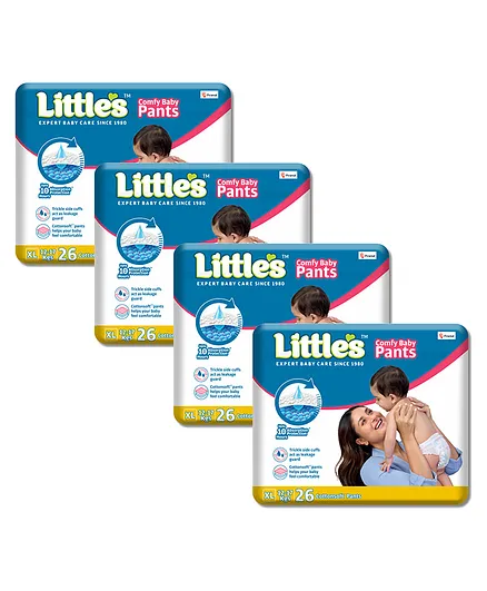 Buy Little's Comfy Baby Standard Pant Style Diaper Extra Large - 26 ...