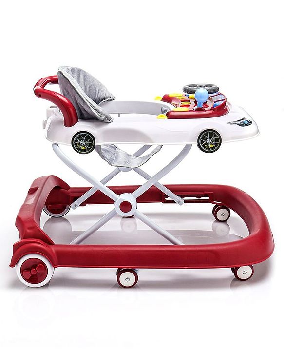 Babyhug Little Racer Car Shape Walker With Adjustable Height - Brown ...