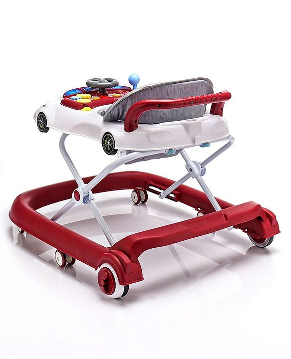 Babyhug Little Racer Car Shape Walker With Adjustable Height - Brown ...