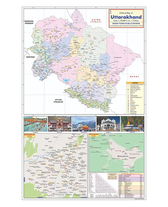 Uttarakhand Political Map Political Map Of Uttarakhand Guide