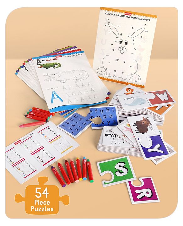 Babyhug Learn the Alphabet Jigsaw Puzzle With Activity Kit - 54 Pieces