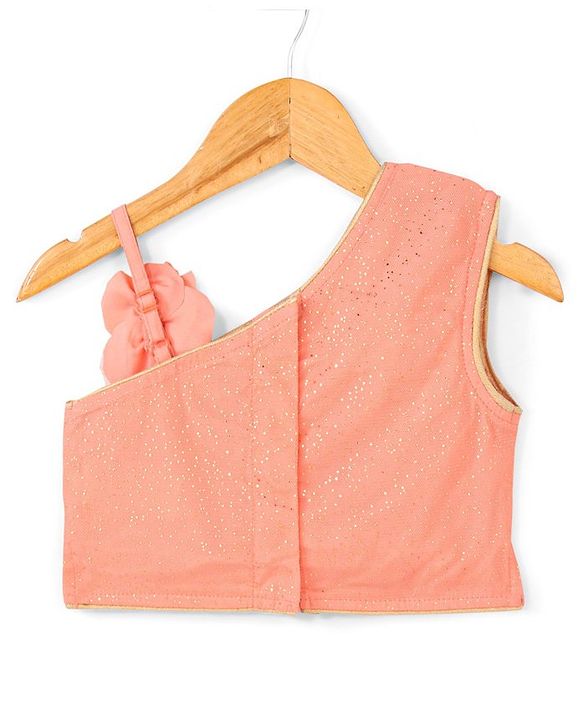 Babyhug Sleeveless Woven Sequenced Choli With Glitter Net Tiered ...