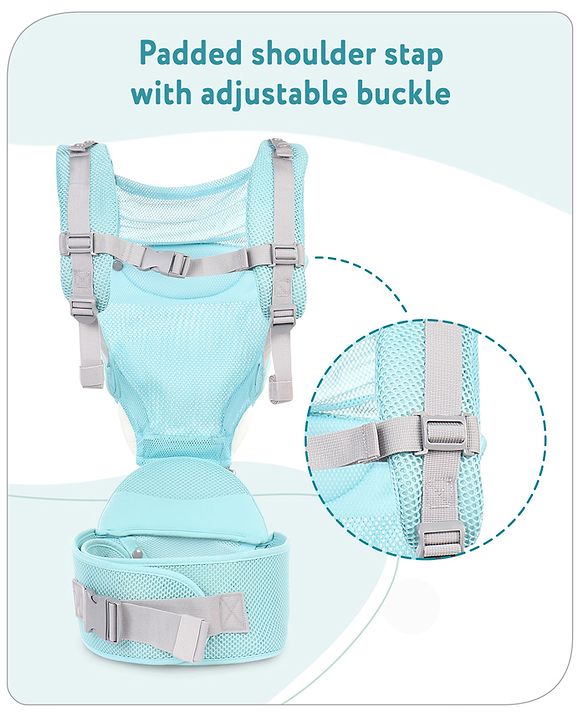 Babyhug Breeze 5 in 1 Hip Seat cum Baby Carrier - Green