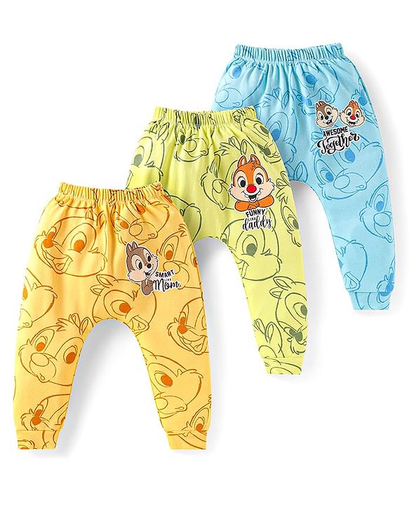 Babyhug Disney Interlock Knit Full Length Diaper Leggings with Chip N ...