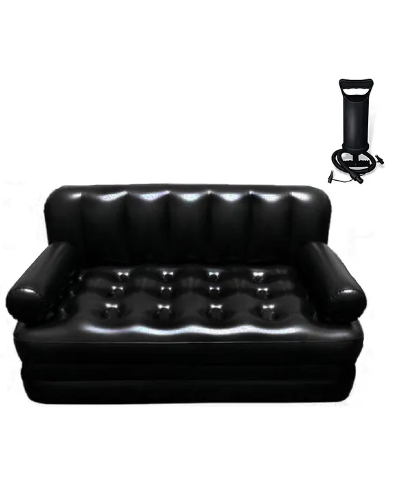 Bestway 5 in 1 Inflatable 3 Seater Queen Size Vinyl Sofa Cum Bed with Pump 74in Black Online in India Buy at Best Price from FirstCry 18762400
