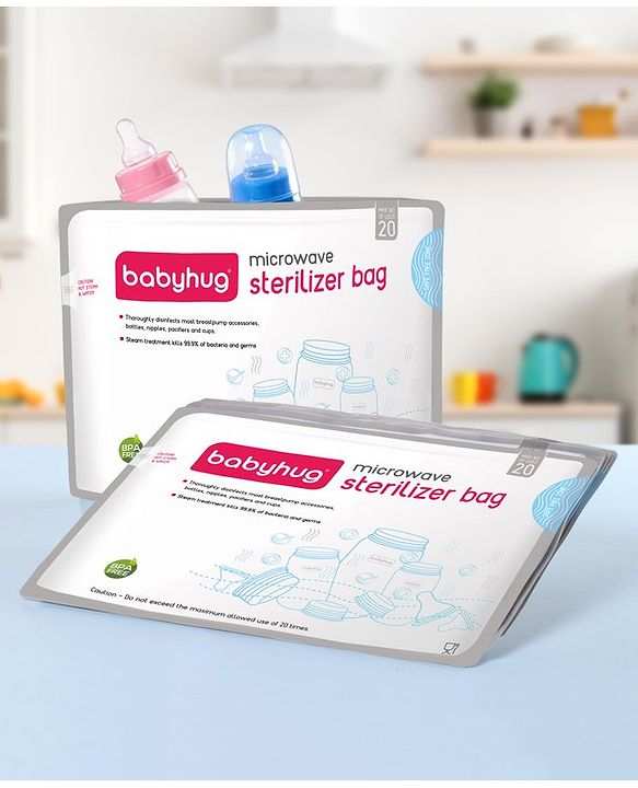 Babyhug Microwave Steam Sterilizer Bag - 10 Pieces