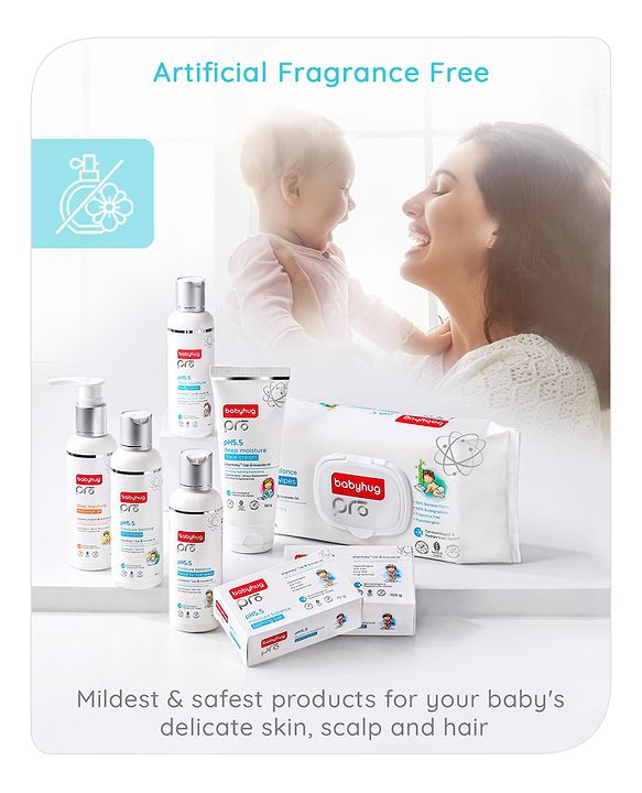 Babyhug Pro 98% Water pH 5.5 Moisture Balance Bamboo Wipes - 72 Pieces