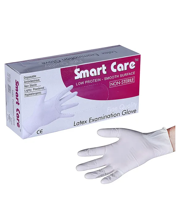 Smart Care Medium Size Latex Medical Hand Gloves White 100 Pieces Online in India Buy at Best Price from FirstCry 9981386