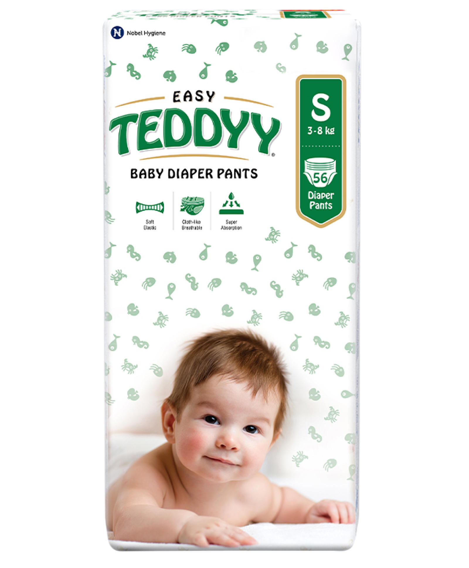 Buy TEDDYY Easy Baby Diaper Pant Small Size - 56 Pieces - (Pack of 2 ...
