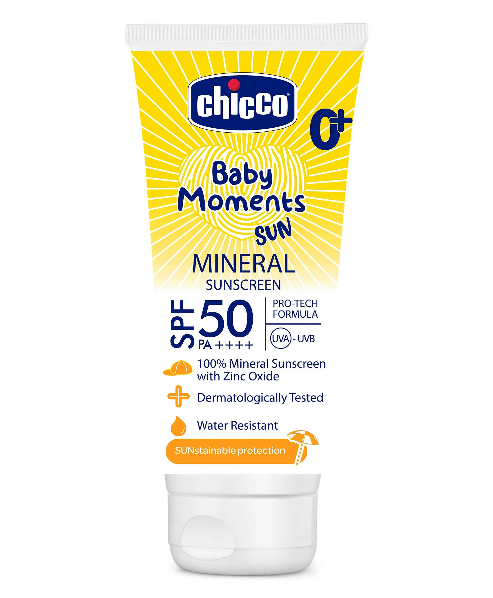 Buy Chicco Baby Moments Mineral Sun Cream SPF 50 - 75 g (Pack of 3 ...