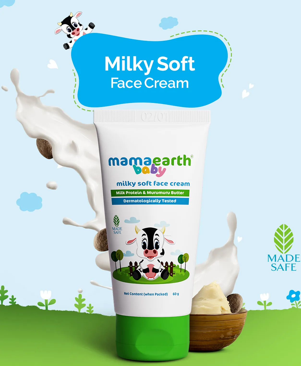 Buy mamaearth Milky Soft Baby Face Cream With Muru Muru Butter - 60 ml ...