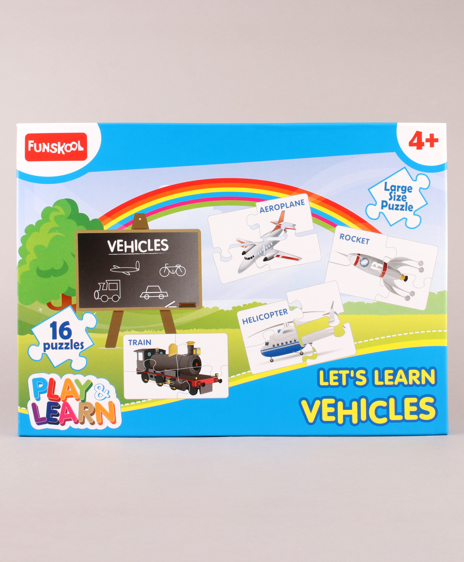 Funskool - Large Size 16 Vehicles Puzzles Online India, Buy Puzzle ...