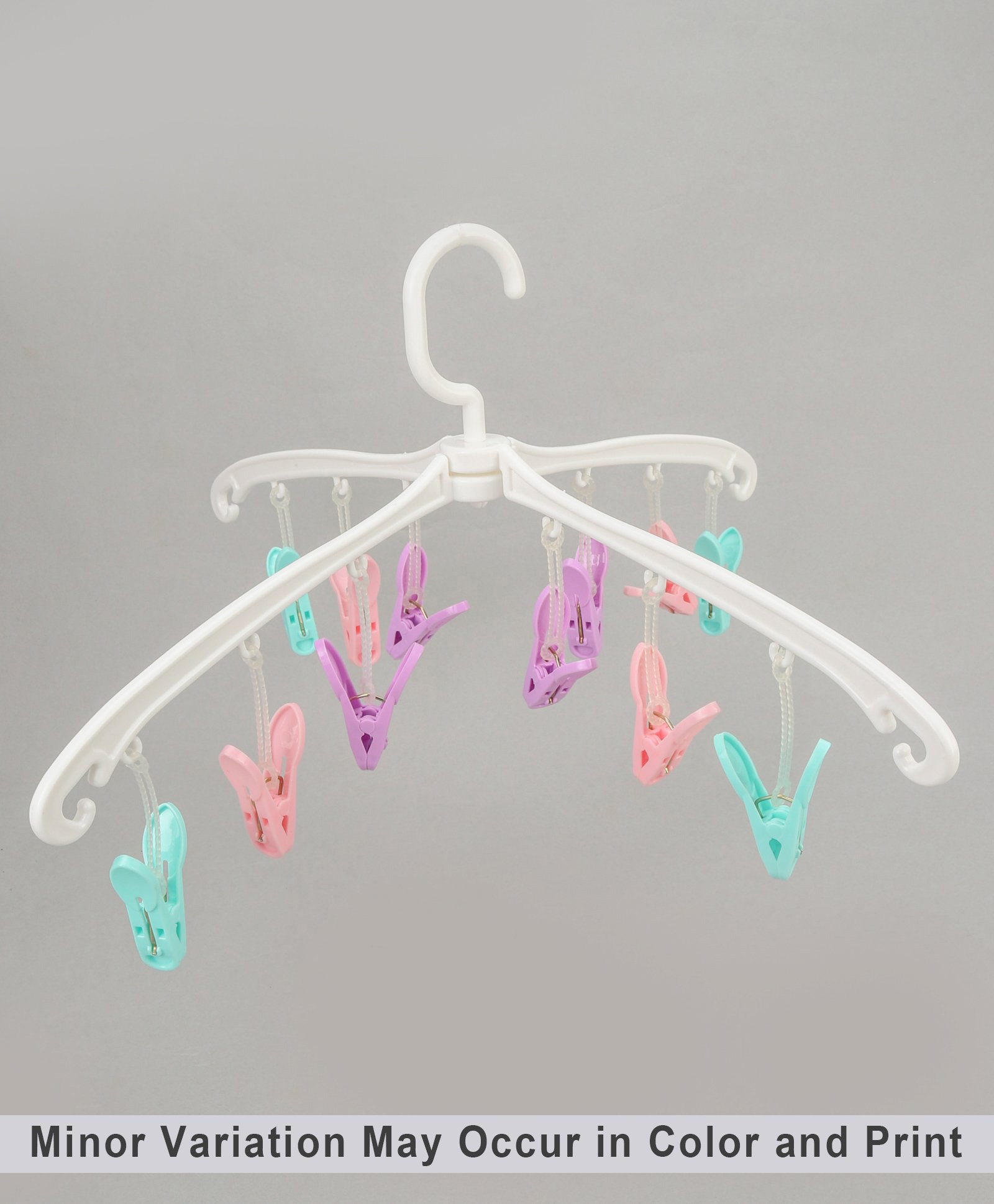 Buy Combo pack of 2: Circular Shaped Hanger With Clips White Purple ...