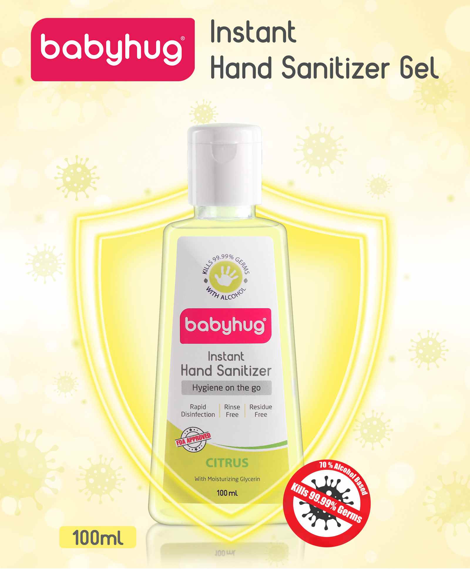 Buy Babyhug Hand Sanitizer Citrus Fragrance 100ml & Zoe Almond And ...