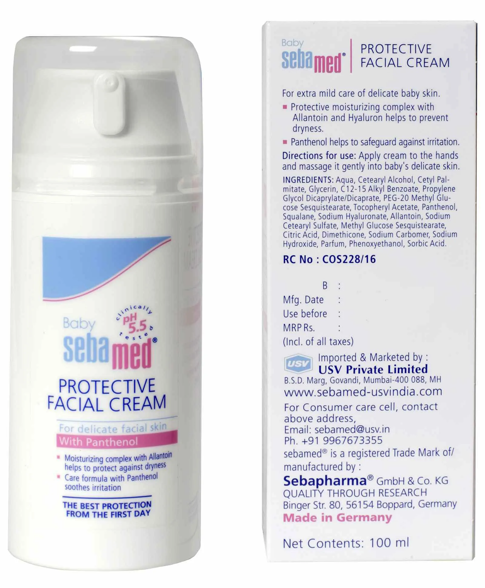 Buy Sebamed Protective Facial Cream - 100 ml ( Pack of 2 ) Online at ...