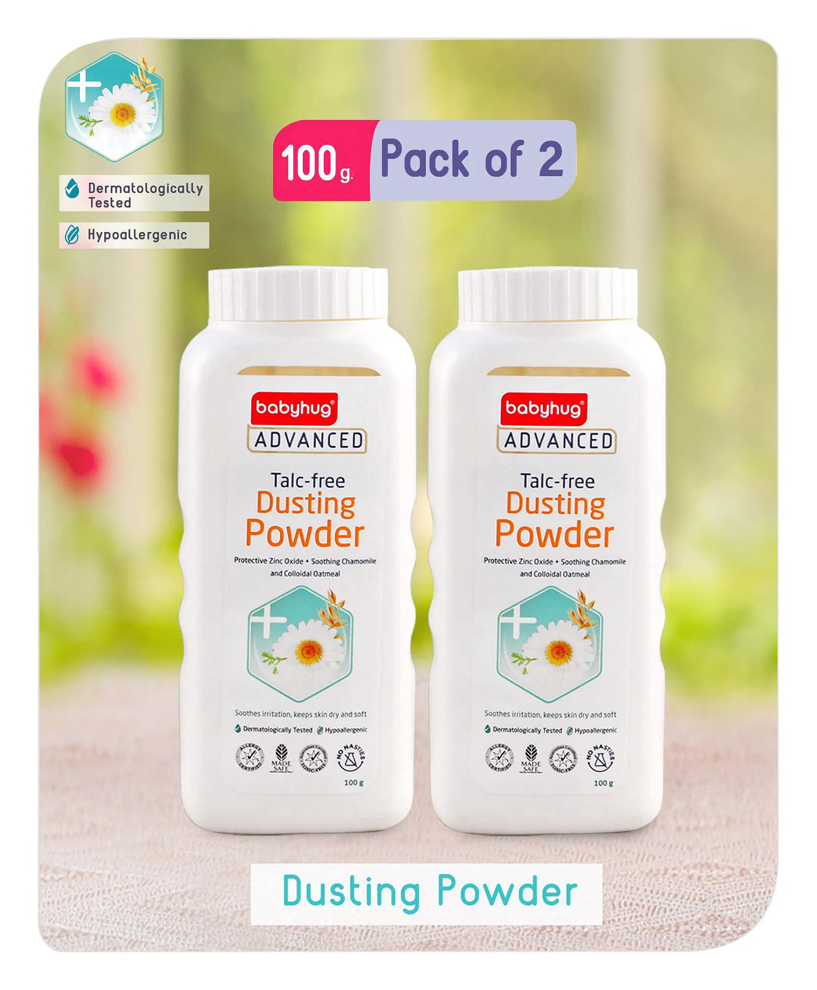 Buy Babyhug Advanced Talc-Free Dusting Powder - 100gm - Pack of 2 ...