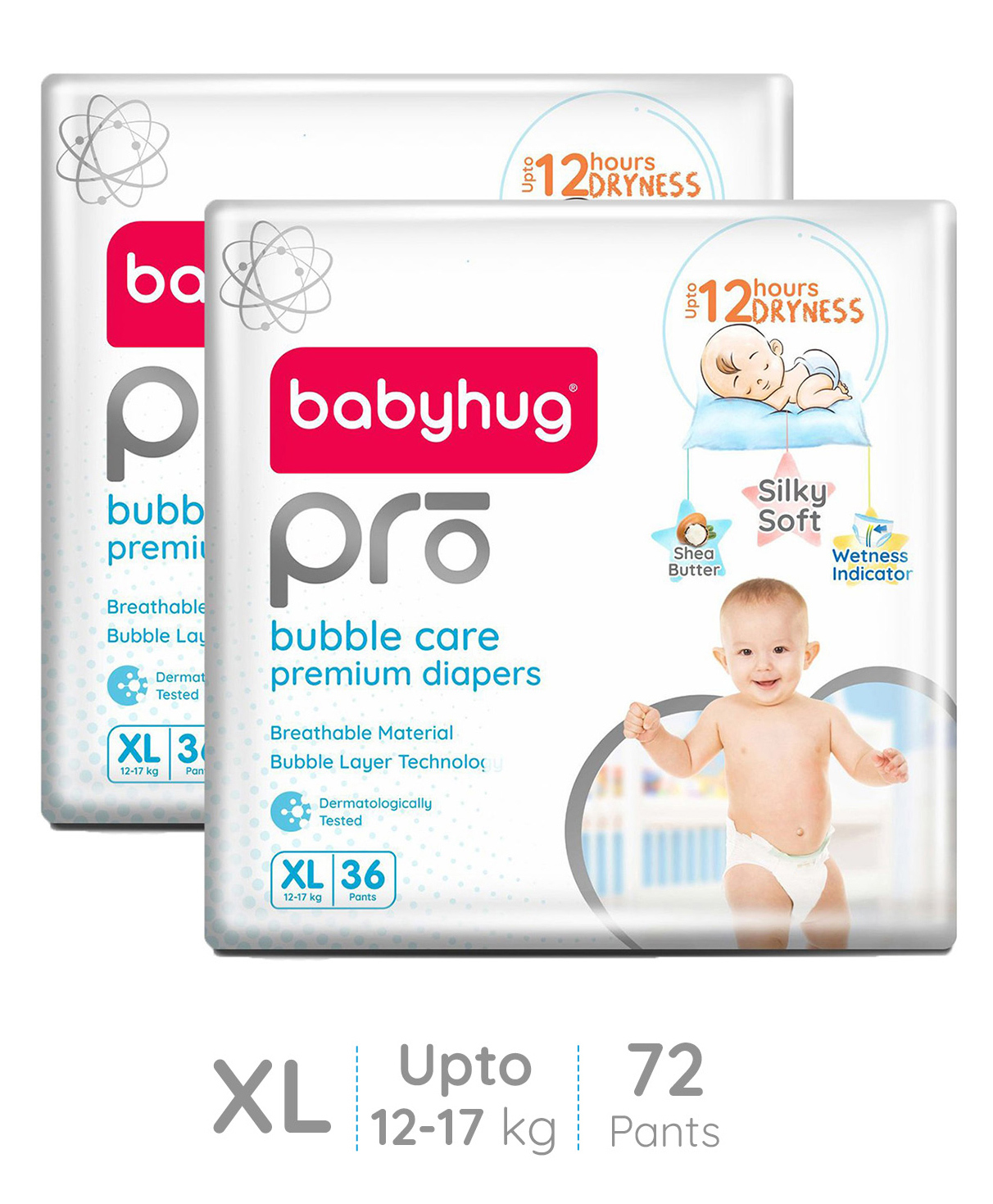 Buy Babyhug Pro Bubble Care Pant Style Diapers Extra Large - 36 Pieces ...