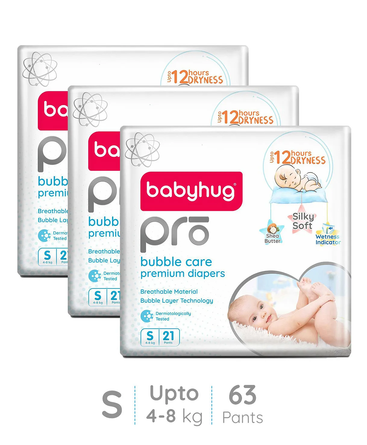 Buy Babyhug Pro Bubble Care Premium Pant Style Diapers Small - 21 ...