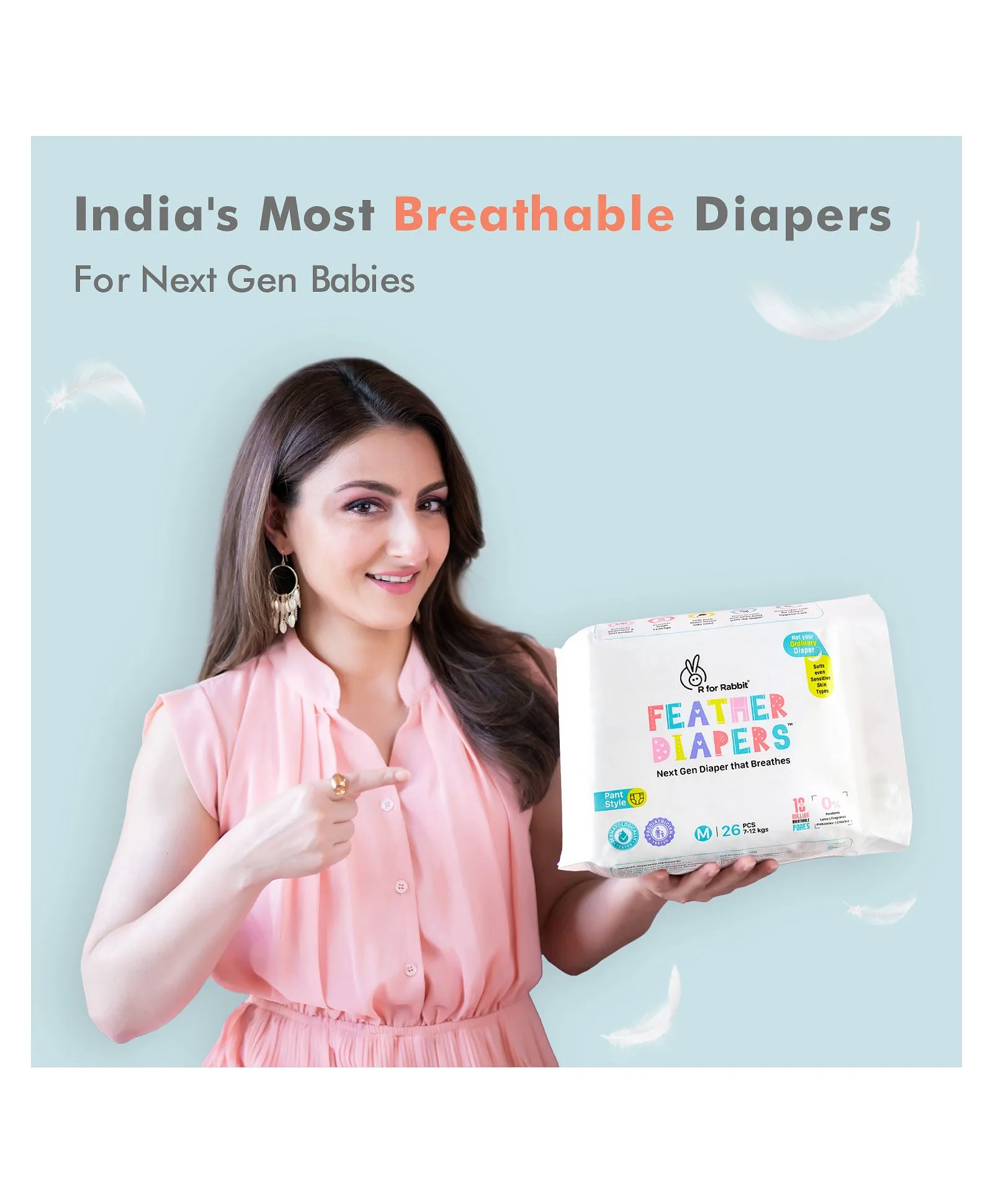 Buy R for Rabbit Feather Diaper Pants Size M-Medium for baby of 7-12 ...