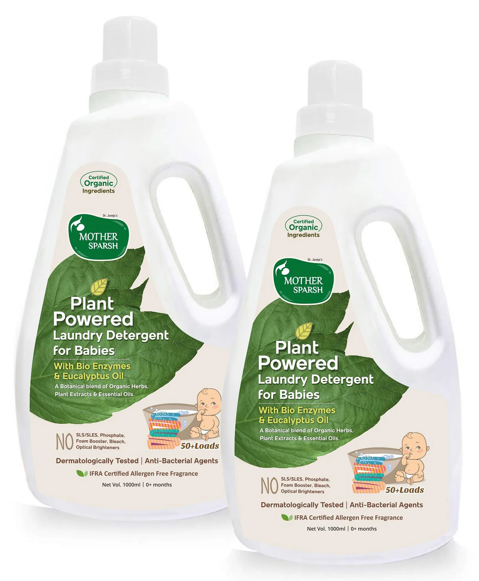 Buy Mother Sparsh Plant Powered Laundry Liquid Detergent - 1000 ml ...