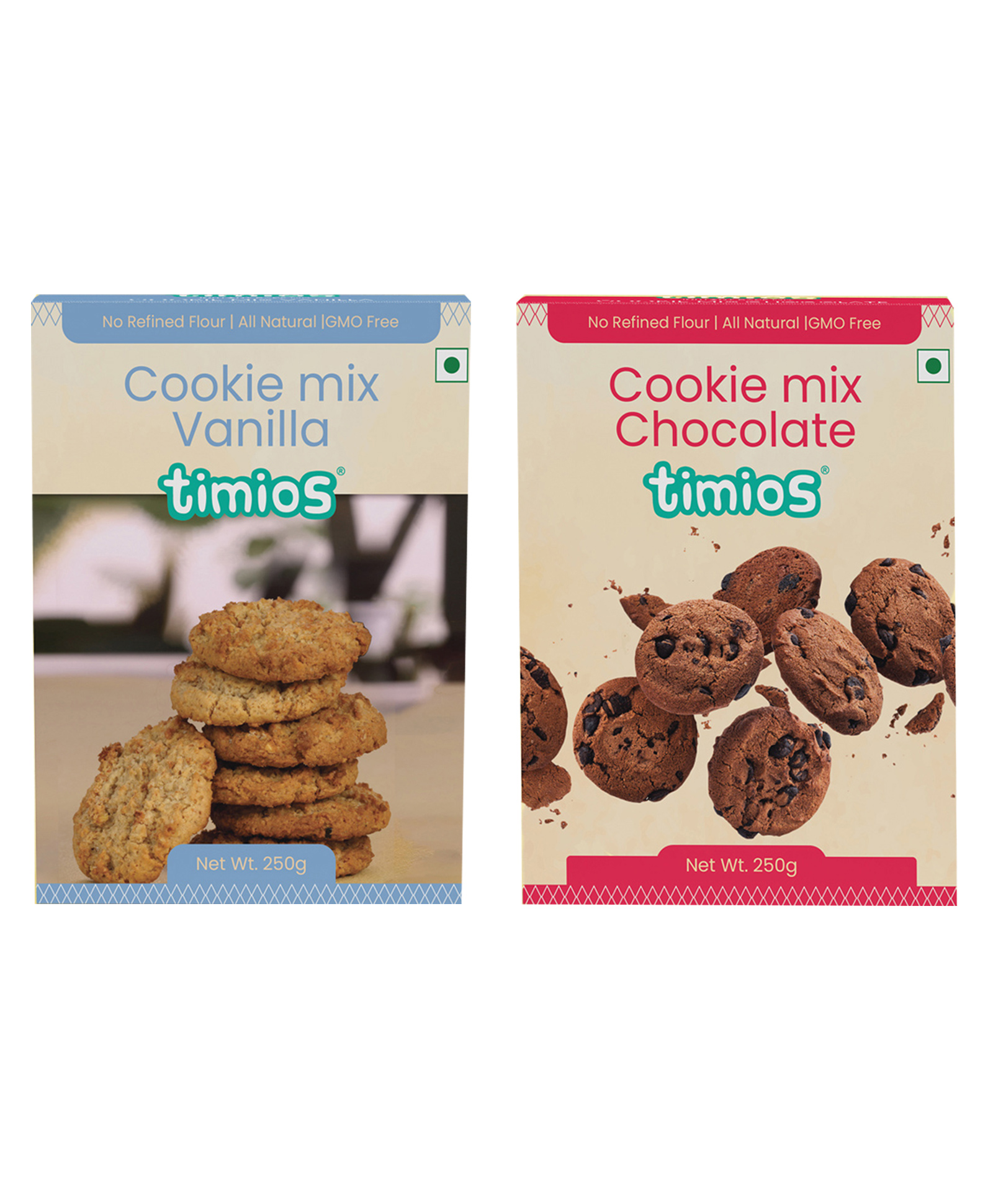 Buy timios Multigrain Eggless Instant Vanilla Cookie Mix - 250 gm ...