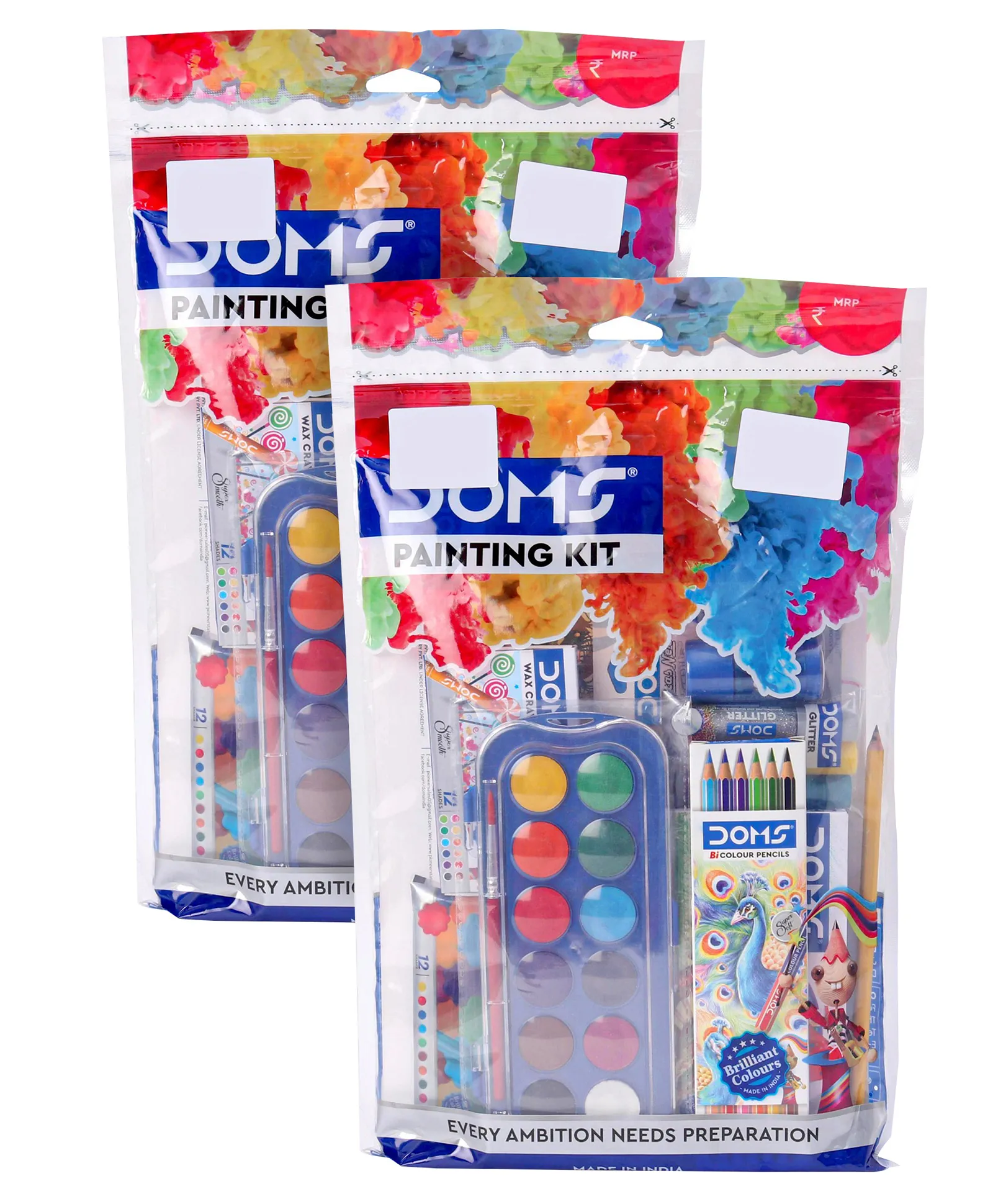 Buy Doms Painting Kit Pack Of 9 Pieces - Multicolor Combo Value Pack Of ...