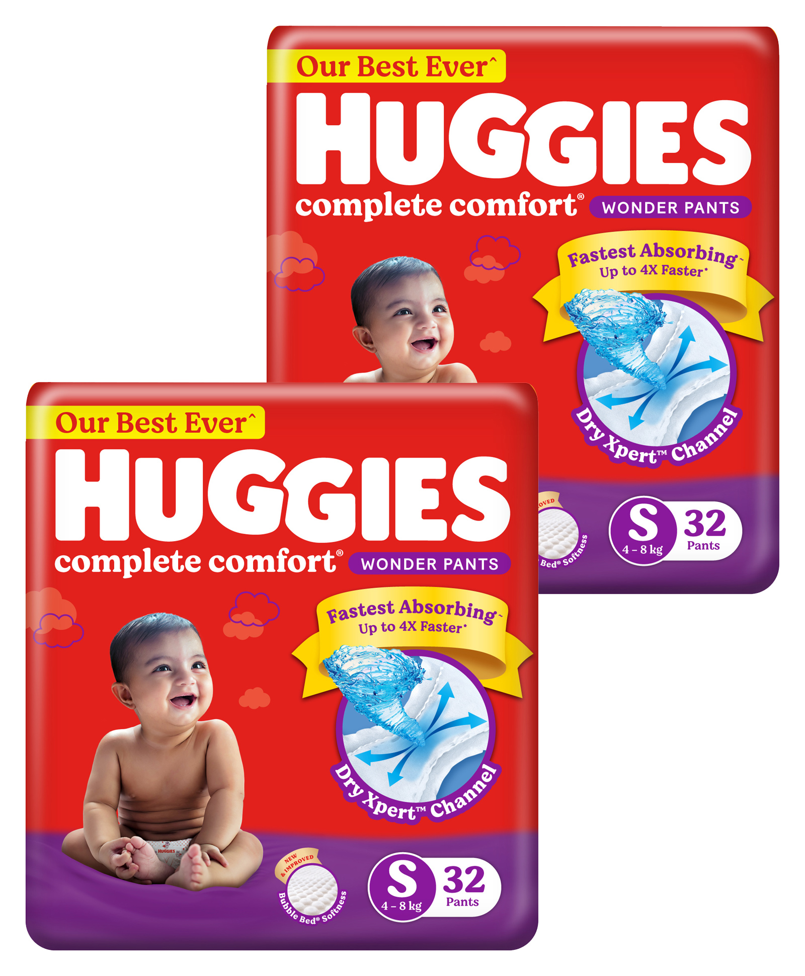 Buy Huggies Comfort Dry Pants Small Size Diapers - 32 Pieces - (Pack of ...