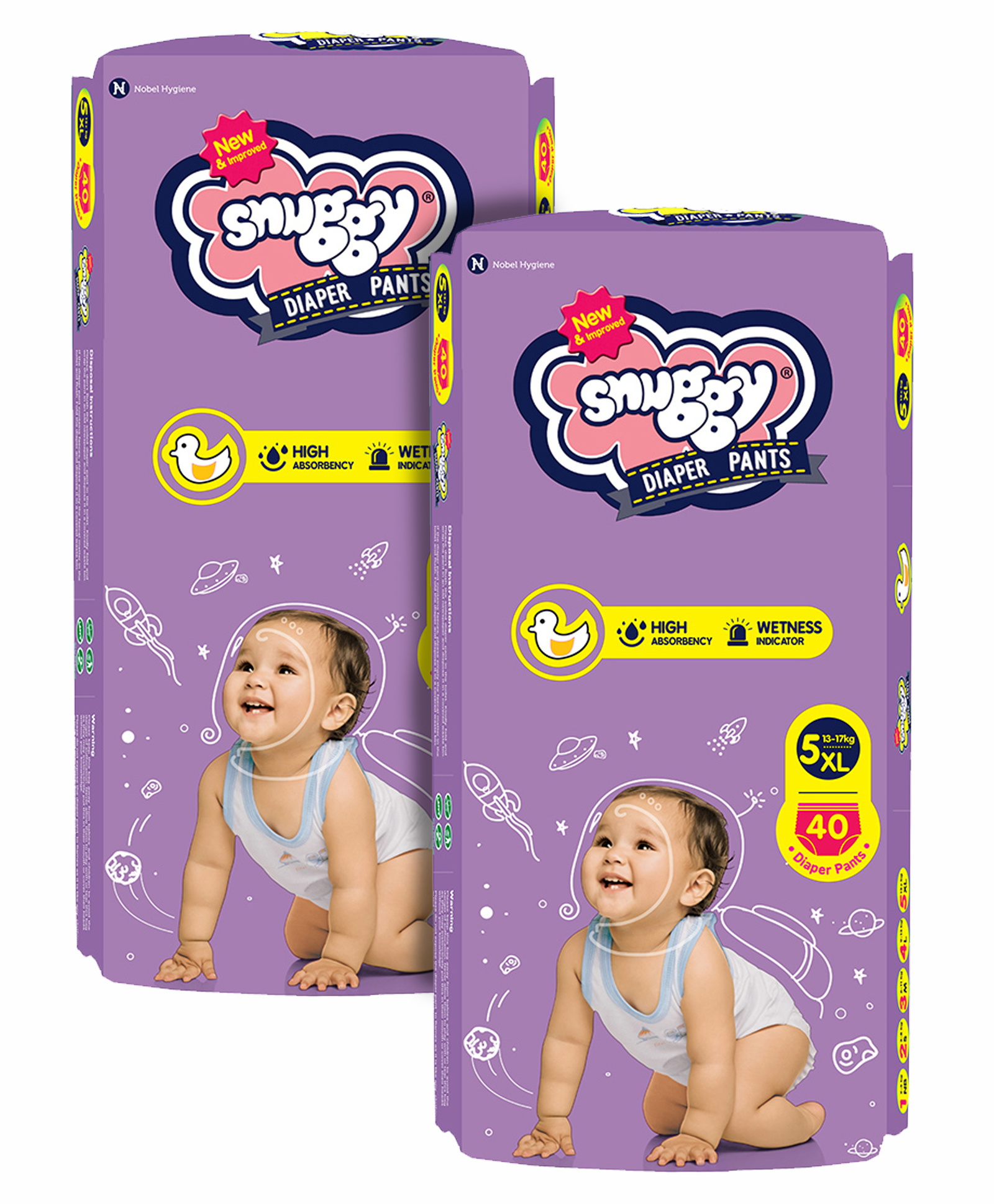 Buy Snuggy Baby Pants XL 40 Pieces - (Pack of 2) Online at FirstCry.com