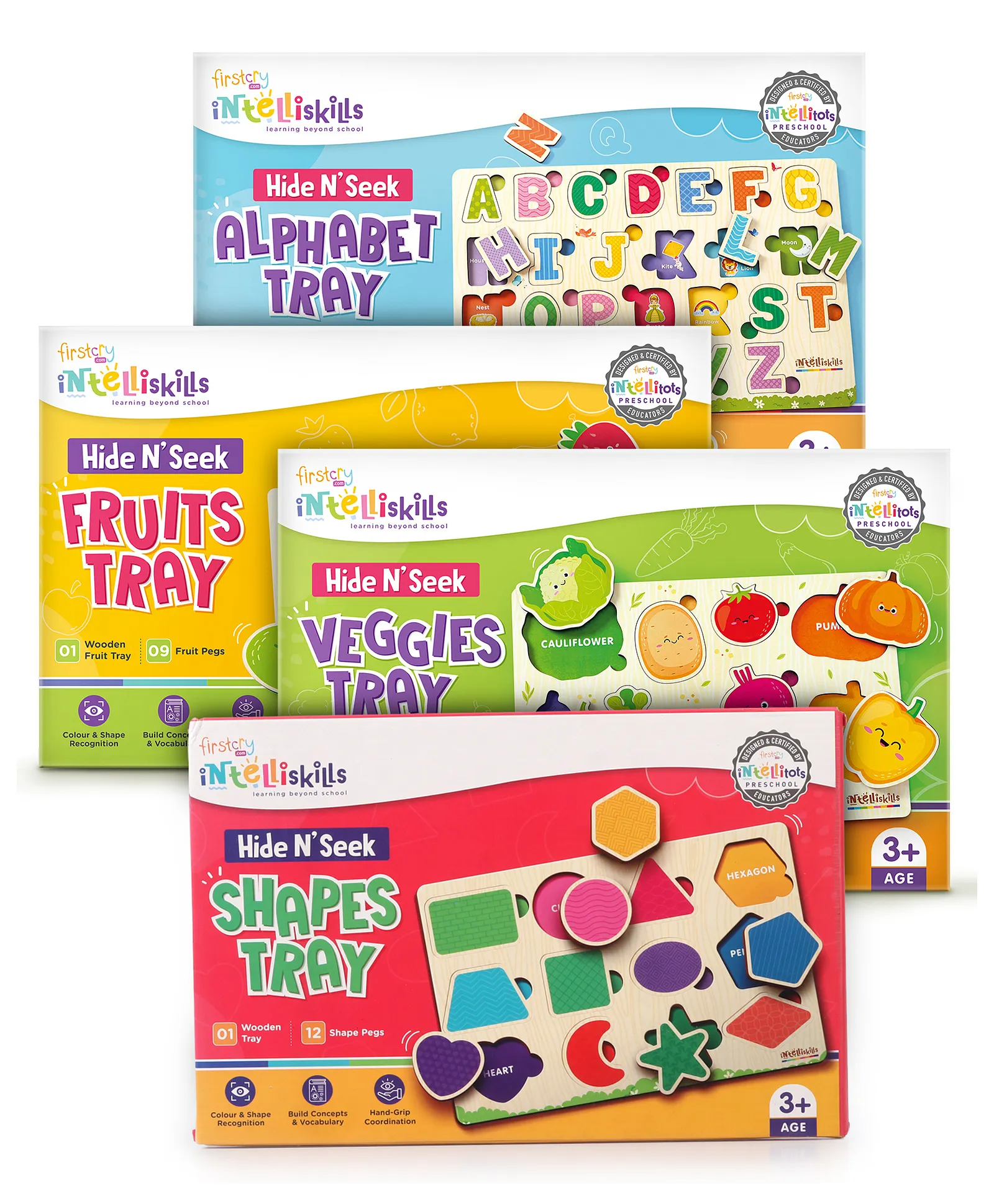 Buy Intelliskills Hide N Seek Trays Combo Online at FirstCry.com