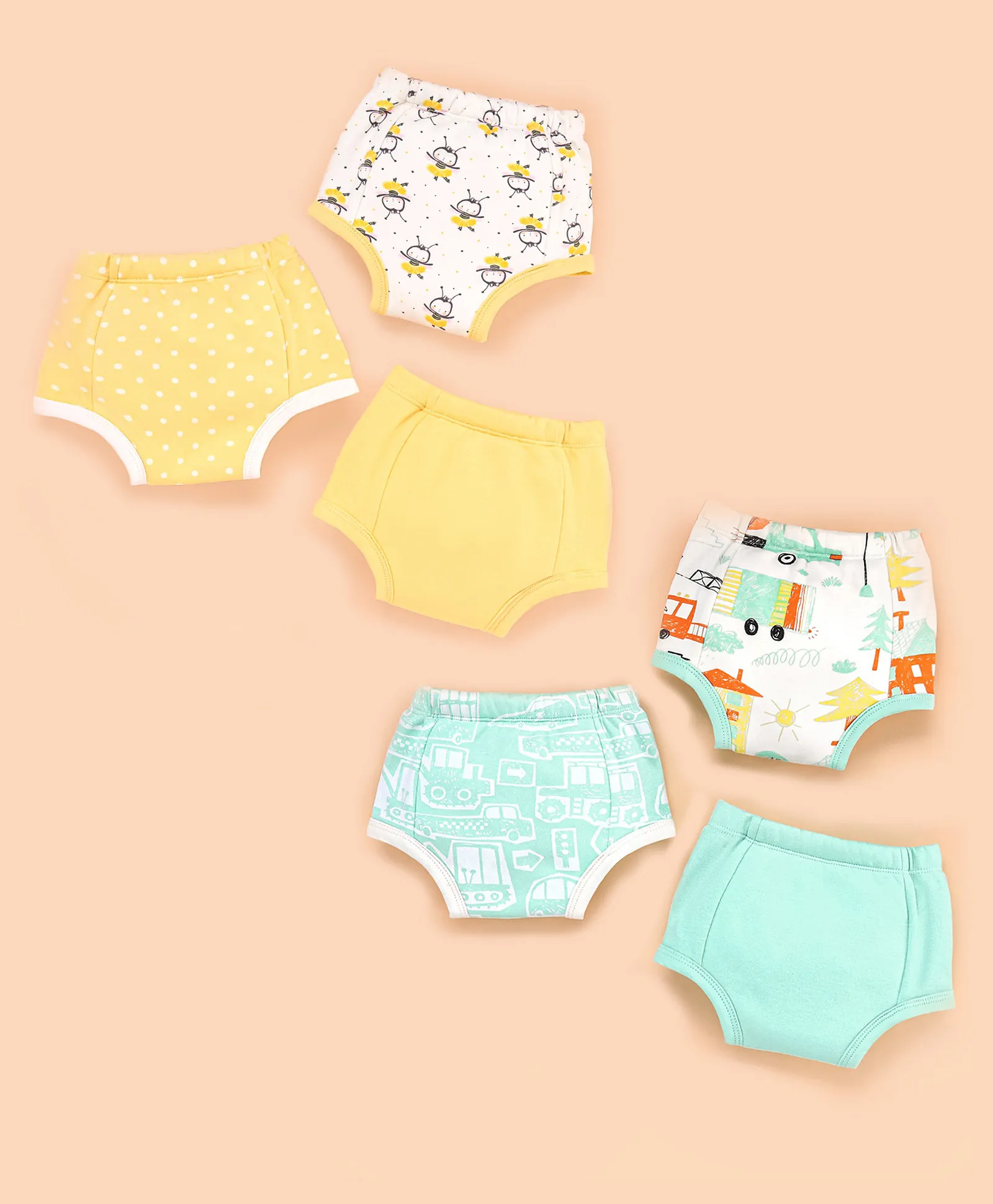 Buy Bonfino Premium 100% Organic Cotton Padded Training Pants Honey Bee ...