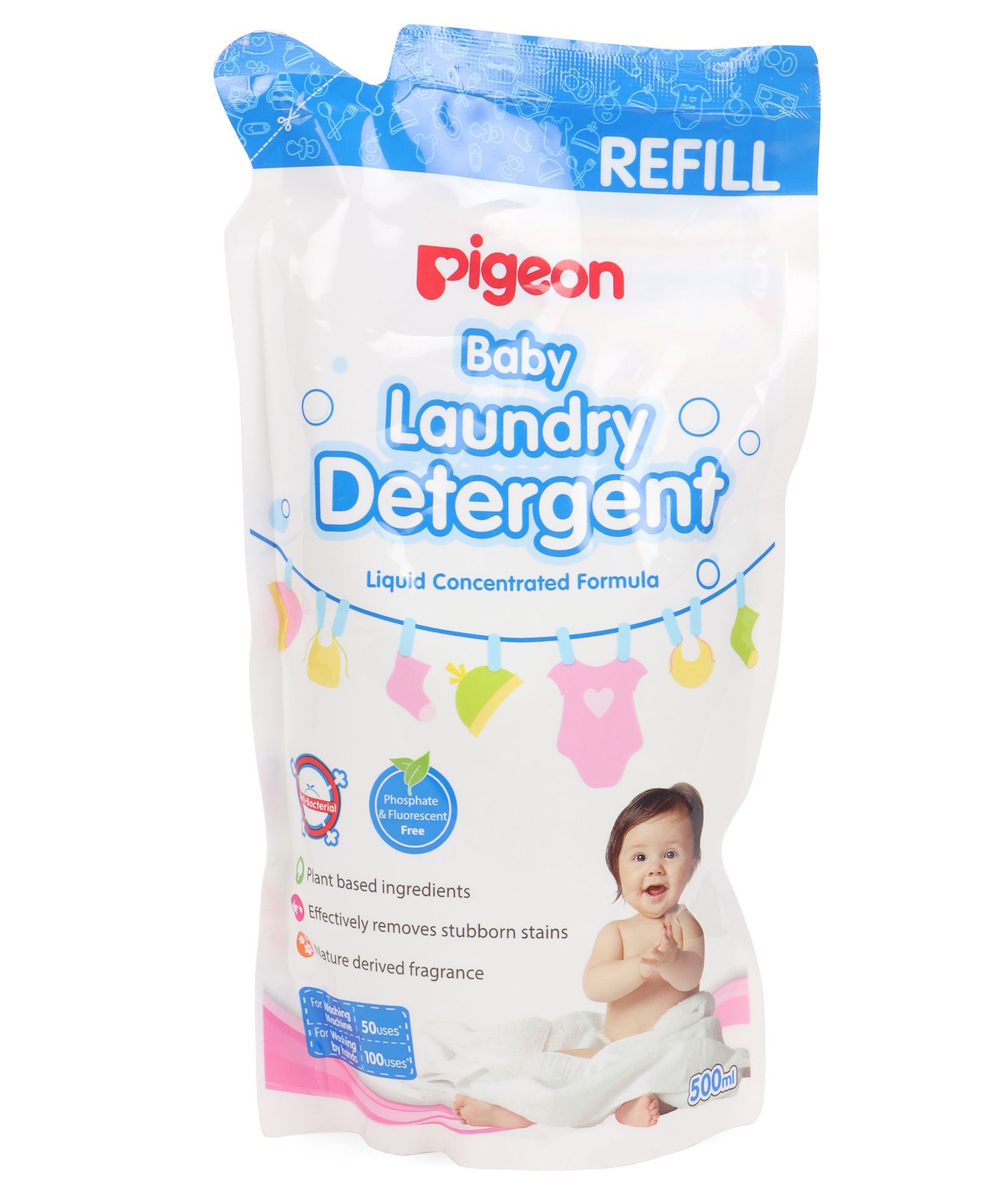 Buy Pigeon Liquid Laundry Detergent Refill Pack - 500 ml(Pack of 2 ...