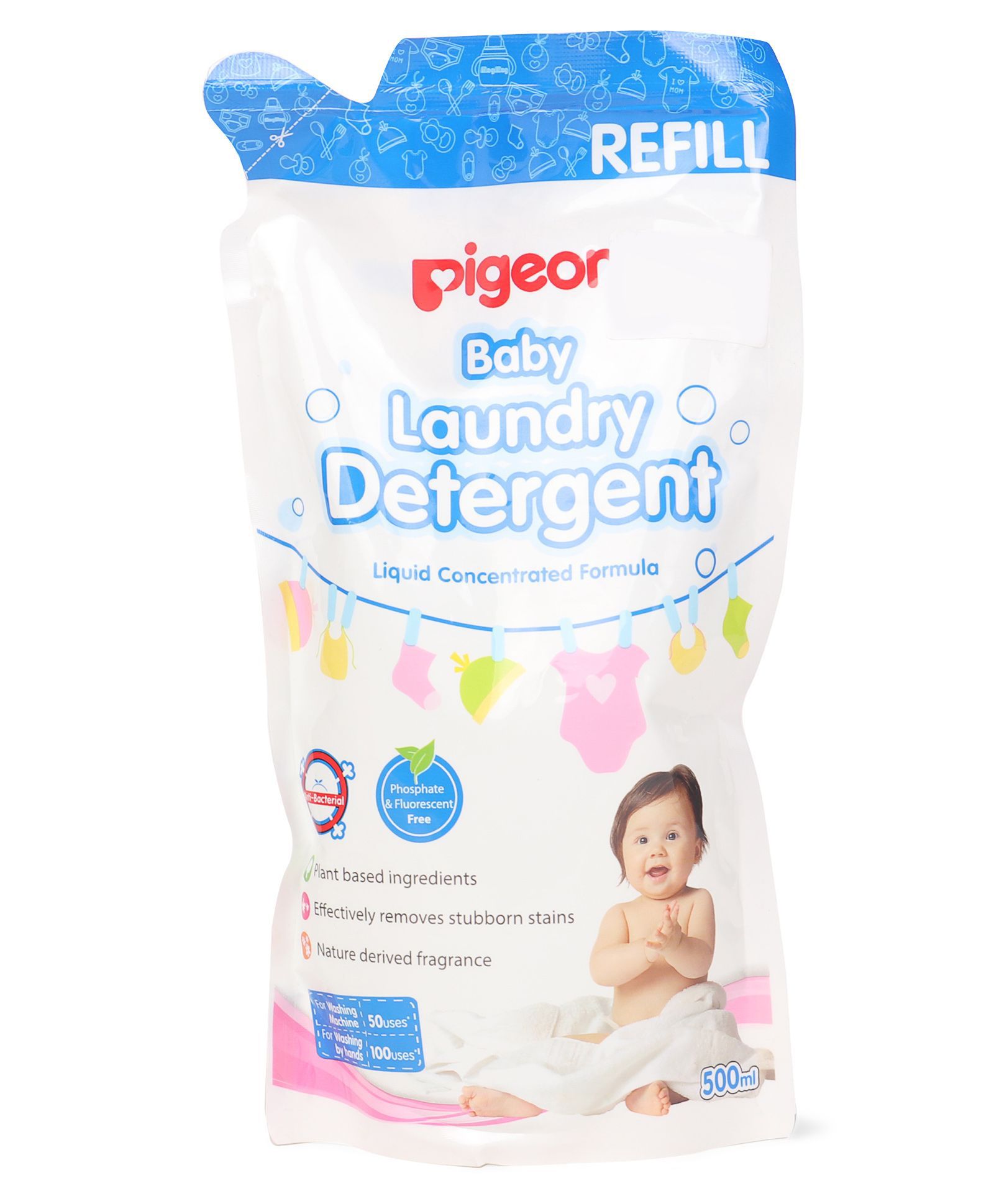 Buy Pigeon Liquid Laundry Detergent Refill Pack - 500 ml(Pack of 2 ...