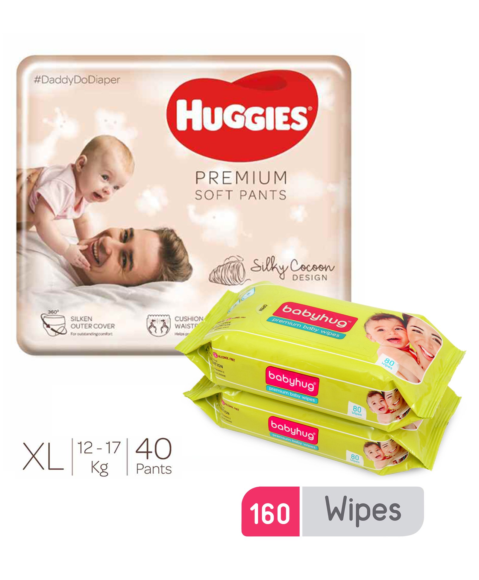 Buy Huggies Premium Soft Pants Extra Large Size Diapers - 40 Pieces ...