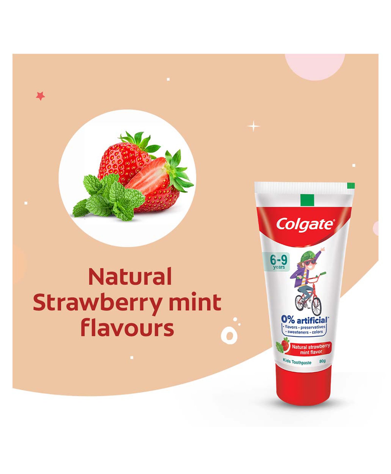 Buy Colgate Toothpaste for Kids (6-9 years), Natural Strawberry Mint ...