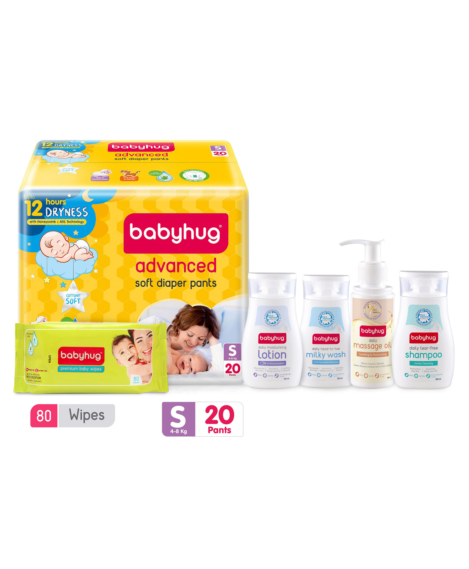 Buy Babyhug Daily Skin & Hair Care Gift Set - 100 ml with Babyhug ...