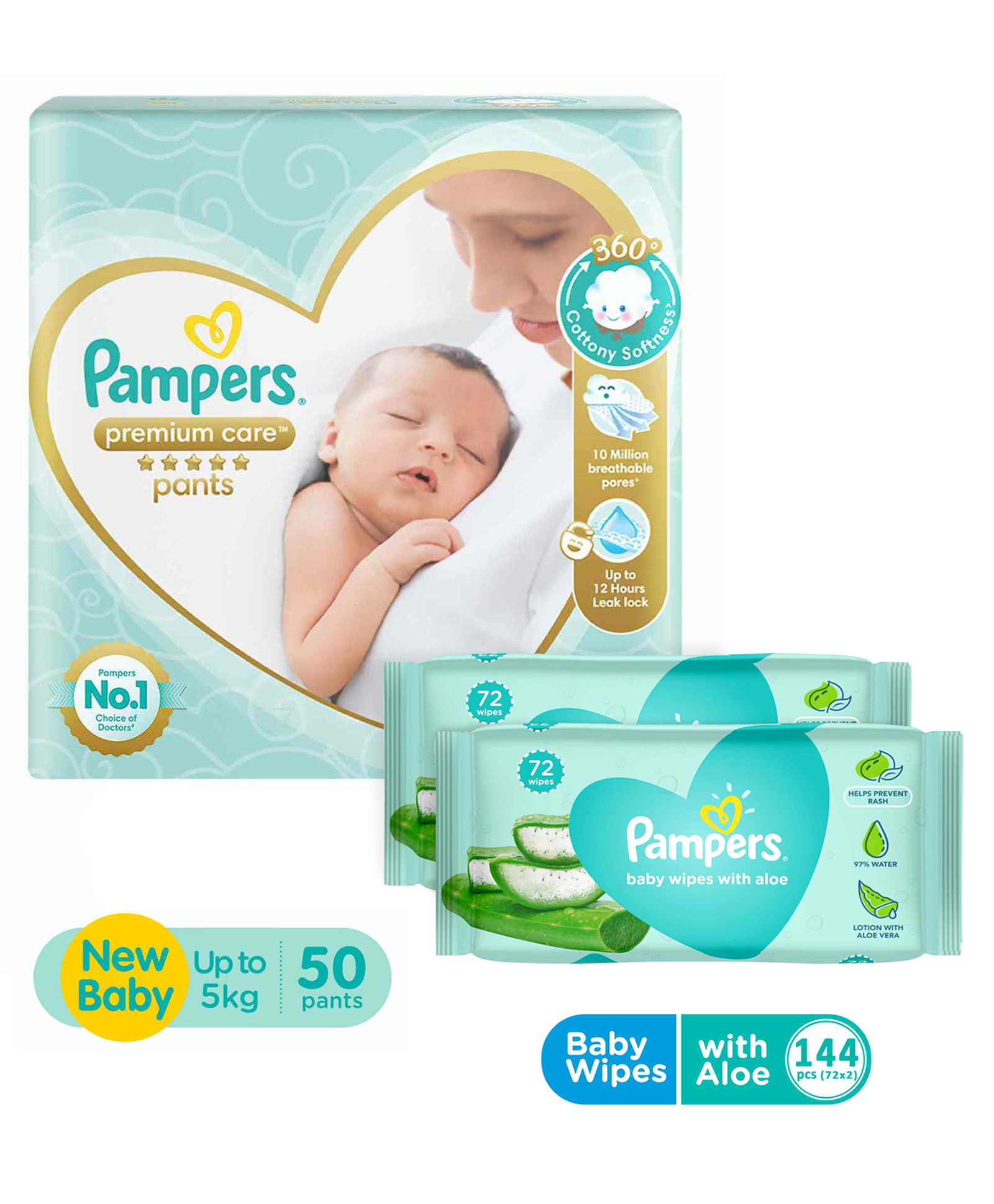 Buy Pampers Premium Care Pant Style Diapers Extra Small - 50 Pieces ...